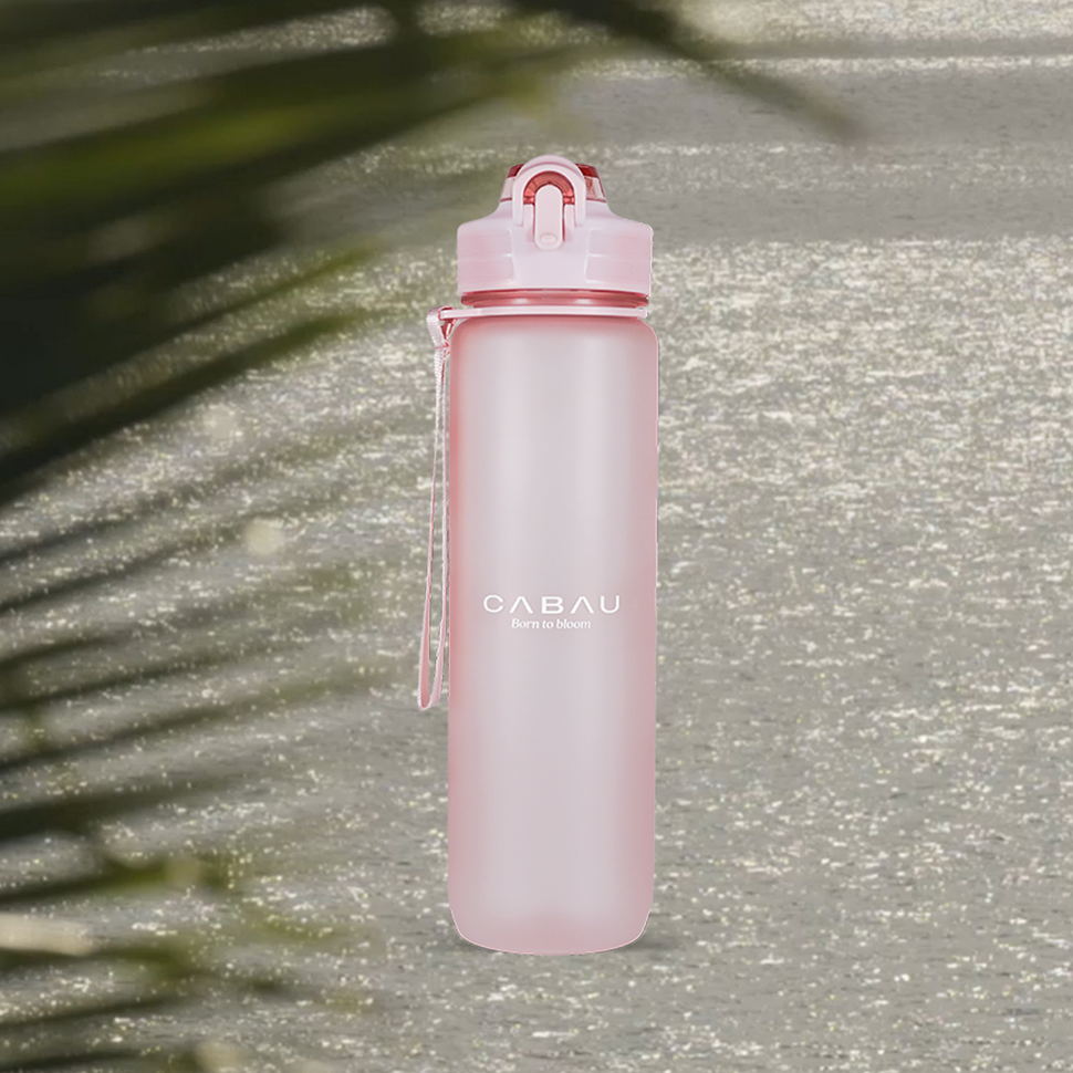 Cabau Bloom Waterfles / Drinkfles met rietje | 1 liter | BPA-& Lekvrij ...