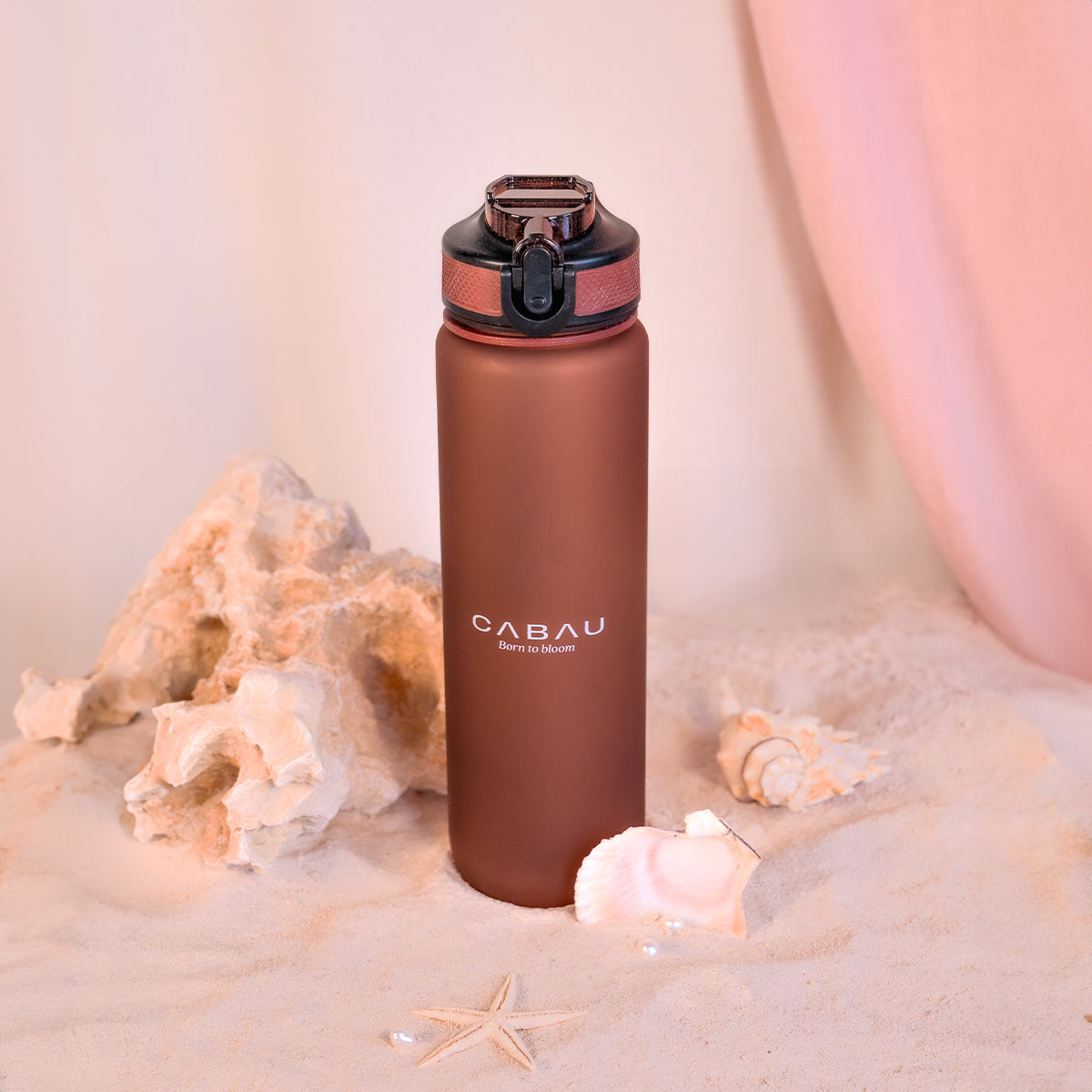 Cabau Bloom Waterfles / Drinkfles met rietje | 1 liter | BPA-& Lekvrij ...