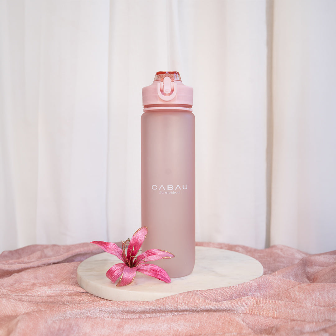 Cabau Bloom Waterfles / Drinkfles met rietje | 1 liter | BPA-& Lekvrij ...