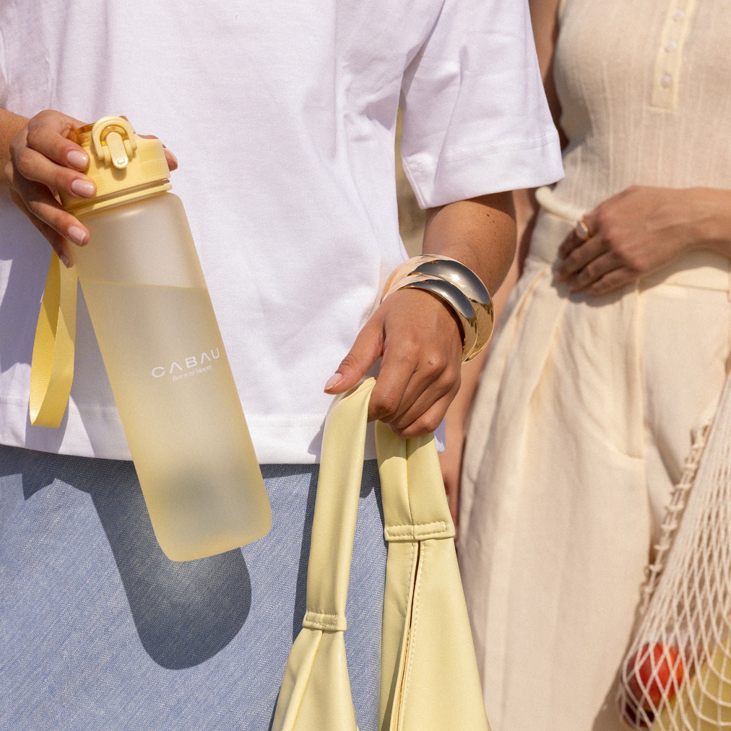 Cabau Bloom Waterfles / Drinkfles met rietje | 1 liter | BPA-& Lekvrij ...